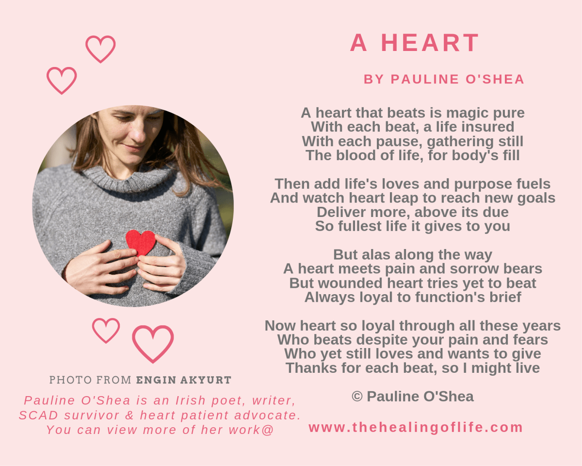 ‘A HEART’, by Pauline O’Shea… a poem written for everyone who has one ...